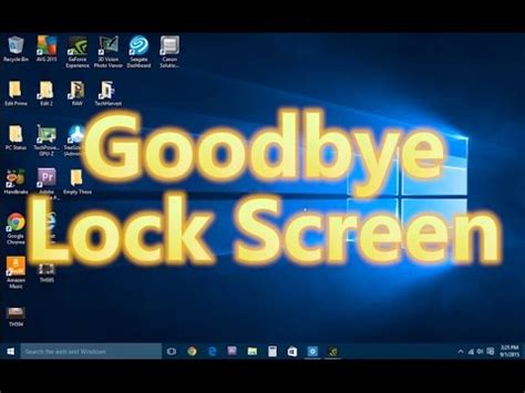Remove The Windows Pro Lock Screen YouTube