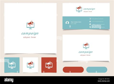 Campaign Logo Design With Editable Slogan Branding Book And Business Card Template Stock Vector