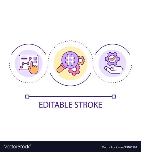 Conduct Keyword Research Loop Concept Icon Vector Image