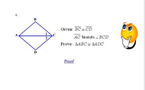 Solved Given Bc≅cd Ac Bisects ∠bcd Prove Abc≅ Adc