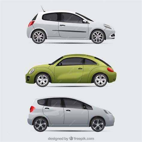 Pacote Moderno De Carros Compactos Vetor Grátis