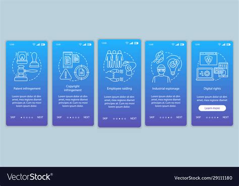 Ethical Issues Onboarding Mobile App Page Screen Vector Image