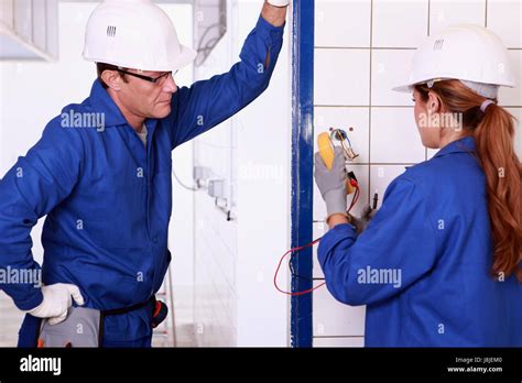 Tool Screwdriver Electrician Fixing Testing Woman Career Hand Hands Stock Photo Alamy