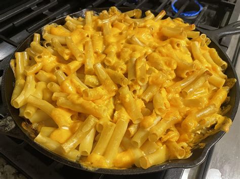 Skillet Macaroni Ziti And Cheese R Foodporn