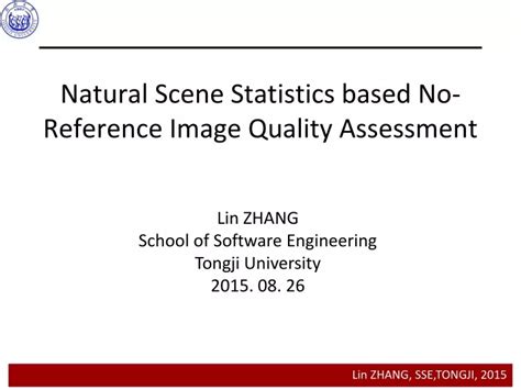 Ppt Natural Scene Statistics Based No Reference Image Quality Assessment Powerpoint