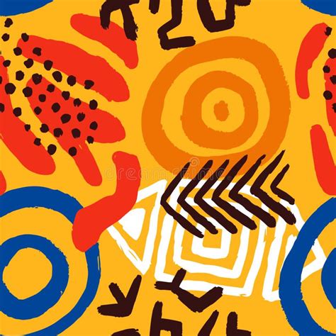 African Art Style Seamless Pattern Stock Vector Illustration Of Boho Doodle 262764970