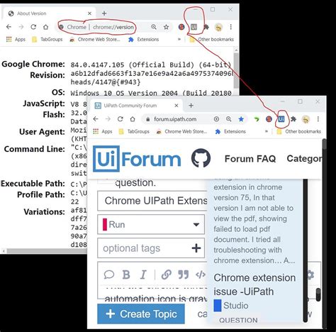 Chrome Uipath Extension Fails When Chromeversion Page Is Open
