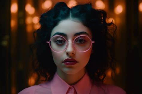 Premium Ai Image A Woman Wearing Glasses That Says A Girl