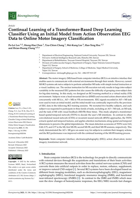 Pdf Continual Learning Of A Transformer Based Deep Learning