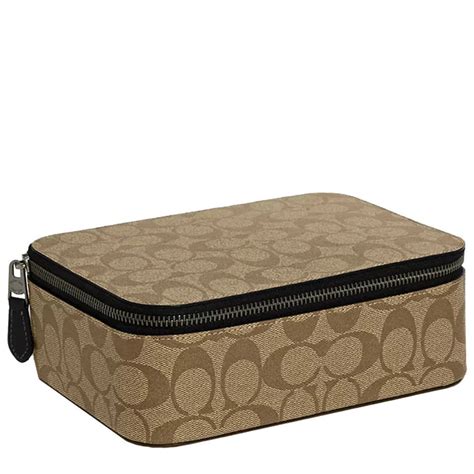 Buy Coach Tech Organizer In Colorblock Signature Canvas In Khaki Black