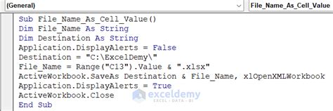 How To Save Excel Macro Files With Filenames From Cell Values 2 Methods