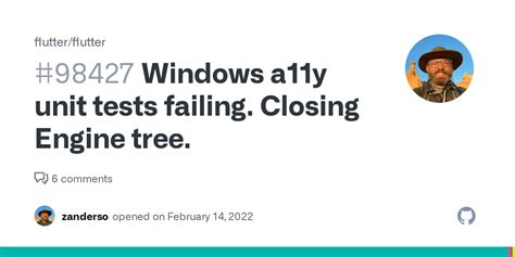Windows A11y Unit Tests Failing Closing Engine Tree · Issue 98427