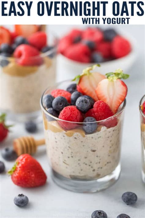 Overnight Oats With Yogurt Recipe Joyful Healthy Eats
