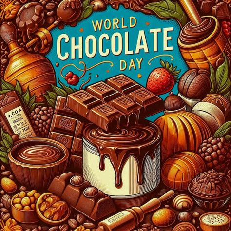 World Chocolate Day 7th July Chocolate Day Flyer Poster Design