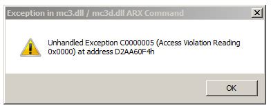mc dll mc d dll ARX 命令发生异常 Autodesk Community
