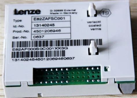 Genuine Lenze Standart I O Function Module E82zafsc001 In New Box