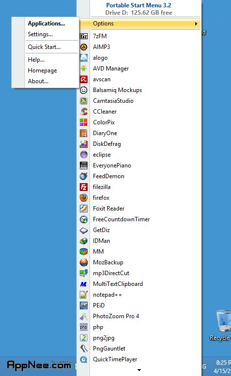 psmenu portable start menu for usb stick or local pc appnee freeware group