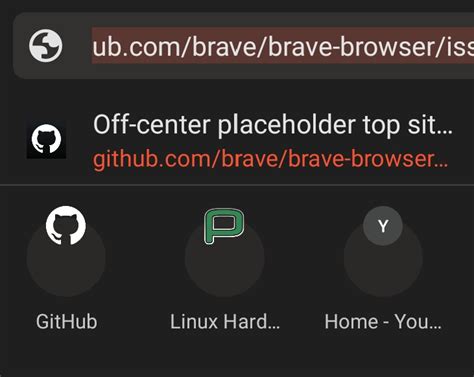 Off Center Placeholder Top Sites Icons On Address Bar · Issue 23069