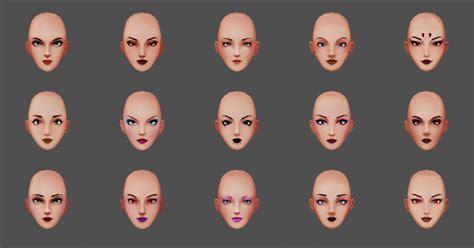 Heads Female 3d Characters Unity Asset Store