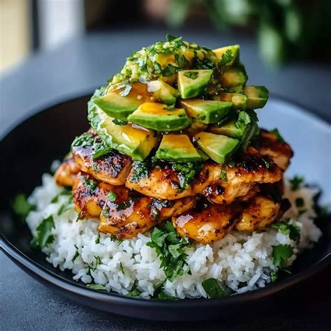 Honey Lime Chicken With Avocado And Rice Cooking With Casey