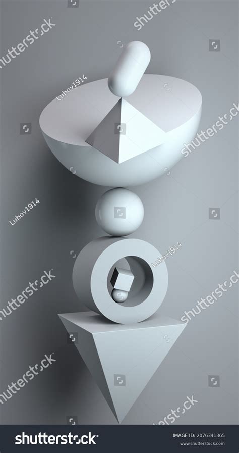 Composition Geometric Shapes Instability Structure Grey Stock