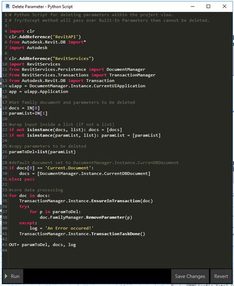 Remove Parameters While Avoiding Built In Parameters Revit Dynamo