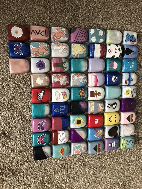 Roughly 6 Months Of Painted Pump Sites Omnipod Decorations Omnipod