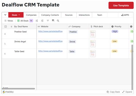 Top Free CRM Templates For Business Stackby