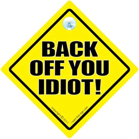 Back Off Sign