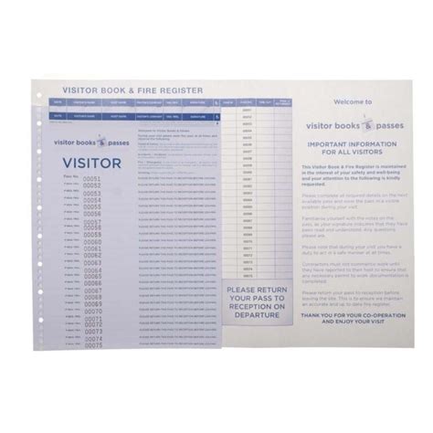 Visitor Pass Refills Visitor Book Passes Theschoolprintshop