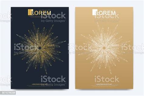 현대 벡터 템플릿 브로셔 전단지 전단지 광고 표지 카탈로그 잡지 또는 연례 보고서에 대 한 A4 크기에 골든 레이아웃입니다 비즈니스 과학 및 기술 설계입니다 골든 만다라와