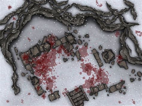 Winter Map Collection Gridless Battlemaps Dungeon Maps Fantasy