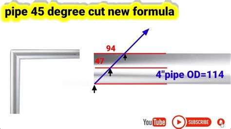 Calculation And Fabrication Of 45 Degree Cut Of Pipe Youtube