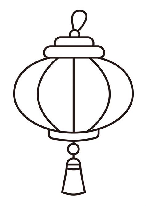 灯笼简笔画长方形 简笔画图片大全