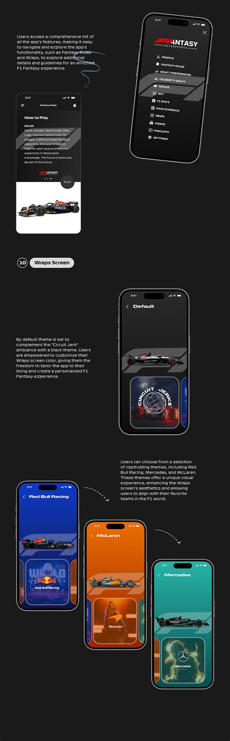 Formula Fantasy Mobile Ui Design Behance