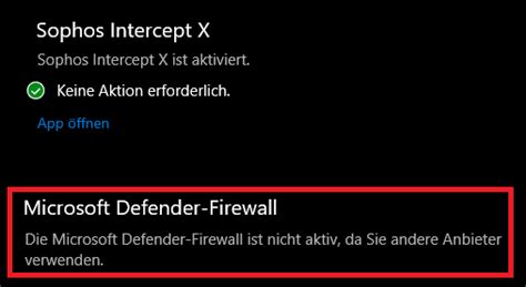 Windows Defender Firewall Gets Disabled By Intercept X Advanced