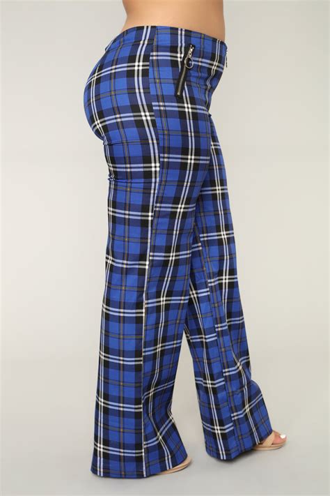 Plaid To Perfection Pants Blue Pants Fashion Nova