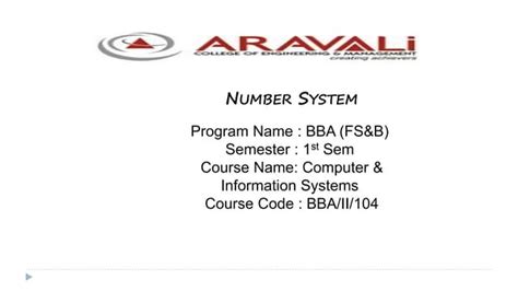 Decimal Binary Octal And Hexadecimal Number Systems Pptx