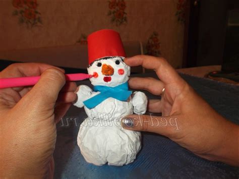 Як зробити сніговика з паперу своїми руками