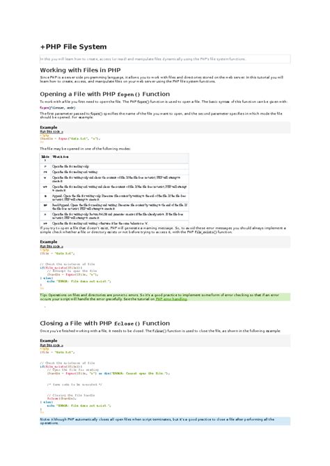 Php File System Good Php File System In This You Will Learn How To