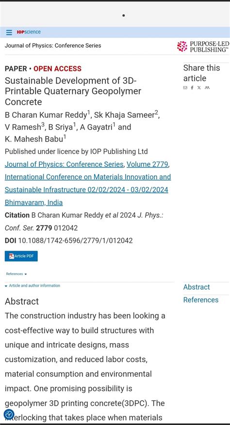 Civilengineering 3dprinting Sustainabledevelopment Geopolymerconcrete Research Innovation