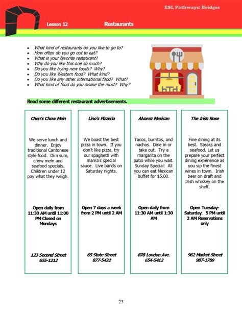 Adult Esl Lessons Intermediate Stickyball Esl Lessons