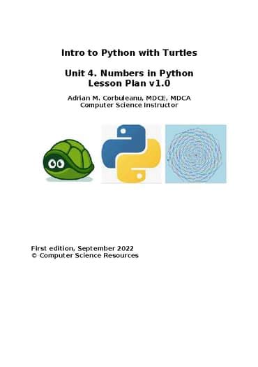 Python With Turtles Coding Lesson Plan Elementary Middle School U4