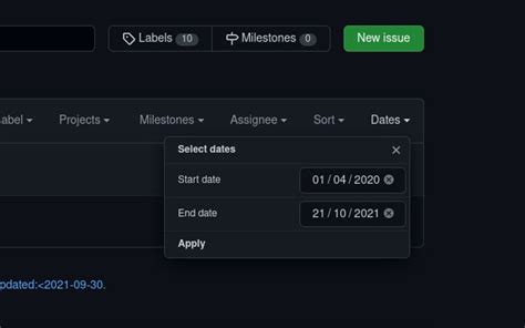 Github Dates Filter For Google Chrome Extension Download