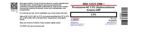 Proctozone Hc® 2 5 Hydrocortisone Cream Usp 2 5 For External Use Only • Not For Ophthalmic Use