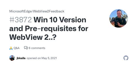 Win 10 Version And Pre Requisites For Webview 2 · Microsoftedge