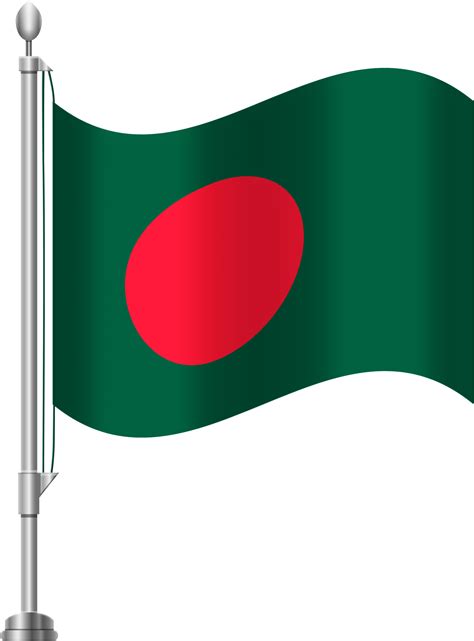 Bangladesh Flag National Symbol Colorful Banner Free Png