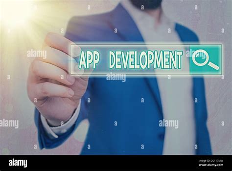 Handwriting Text Writing App Development Conceptual Photo Producing Computer Software With A