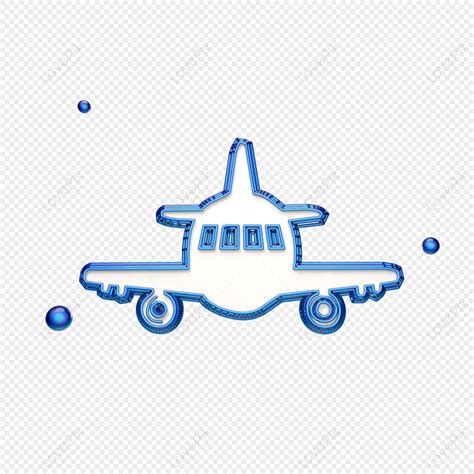 3 차원 푸른 비행기 아이콘 Png 일러스트 무료 다운로드 Lovepik