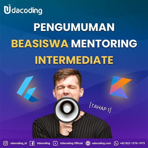pengumuman beasiswa mentoring flutter intermediate batch 4 udacoding